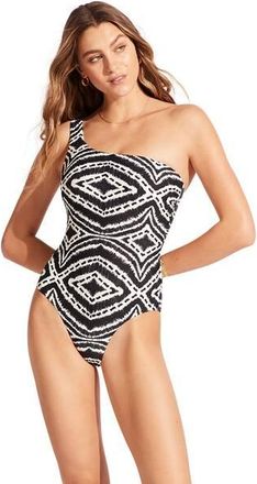 Seafolly Damen Badeanzug Zanzibar One Shoulder One Piece