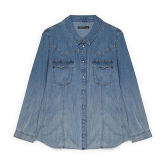 Fiorella Rubino Hemd aus gewaschenem Denim - - Blouses & Shirts - Damen - Blau - XL