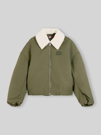 Tommy Jeans Loose Fit Blouson mit Umlegekragen in Teddy-Optik