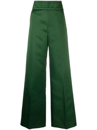 Viktor & Rolf pantalon pliss&eacute; &agrave; taille haute - Vert