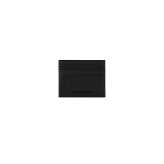 Emporio Armani Kartenetui aus genarbtem Leder - - Accessories - Herren - Schwarzk - ONE SIZE