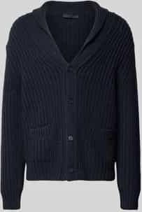 HUGO BOSS Regular Fit Strickjacke aus Schurwoll-Kaschmir-Mix - BECKHAM x BOSS