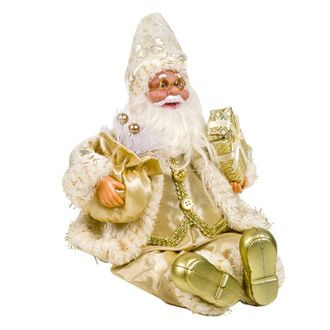 Generic Weihnachtsmann, sitzende Weihnachtsmannfiguren mit wundersch&ouml;ner Kleidung, traditioneller Tischschmuck f&uuml;r den Urlaub, aus Stoff zur Dekoration zu Hau