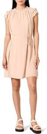 Amazon Essentials Robe Droite Légère en Georgette À Col Fendu Et Manches Flottantes Coupe Décontractée Femme, Rose Blush, XXL