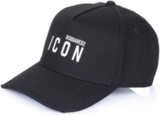 Dsquared2 unisex, Accessoires, Noir, Taille: ONE Size Casquette noire pour hommes