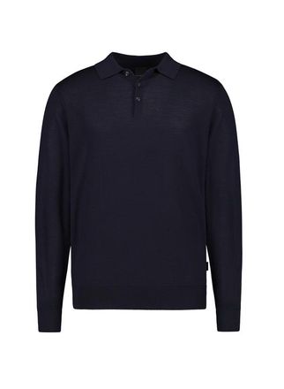 Bugatti Herren Pullover blau unifarben