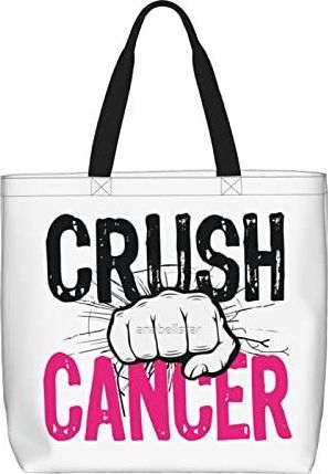 Generic Sac Fourre-Tout Sensibilisation Au Cancer Du Sein Sac De Shopping Avec Poign&eacute;es Lavables Sacs En Toile Pour Femmes, Pour Tous Les Jours, Shopping, Bur