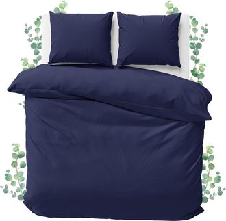 Jacobson Bettw&auml;sche 155x220 Set - 100% Baumwolle Bettbezug 155x220 cm + 2 Kissenbez&uuml;ge 80x80 cm, Perkal Bettw&auml;sche 3-teilig mit Rei&szlig;verschluss (155x220cm, Dunk