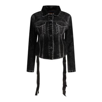 Balenciaga Schn&uuml;r-Jeansjacke - - Jackets - Damen - Schwarzk - M