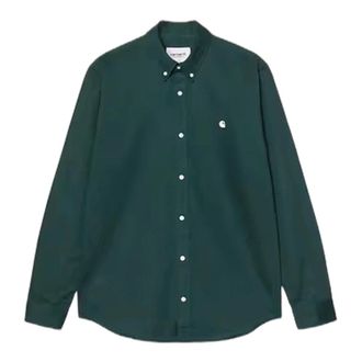 Carhartt Work in Progress Chemise L/S Madison - Homme - Chemises - Vert - Taille: S