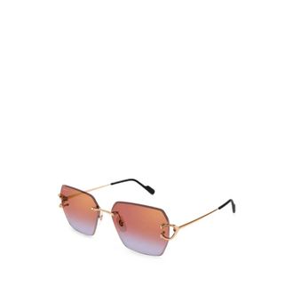 Cartier Square Sonnenbrillen - - Accessories - Damen - Gelb - 58 MM