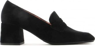 Anna F. Femme, Chaussures, Noir, Taille: 37 EU Mocassins en daim Slip-On Bout carré