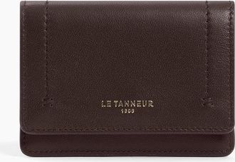 Le Tanneur Petit porte cartes &agrave; rabat Louison en cuir lisse