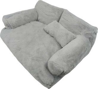 Generic Weiches, beruhigendes Haustier-Sofa-Bett, abnehmbares, beruhigendes Haustier-Sofa aus Baumwollfleece mit Rutschfester Unterseite, maschinenwaschbares,