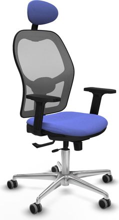 Piqueras y Crespo Jorquera PC-Stuhl mit 2D-Armlehnen, h&ouml;henverstellbarer Lendenwirbelst&uuml;tze und festem Kopfteil, ausgestattet mit Syncro/Traslack und injiziertem Schaum