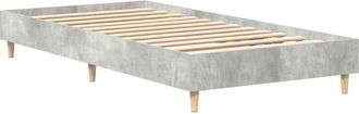 vidaXL Bettgestell Betongrau 90 x 200 cm Holzwerkstoff Vidaxl