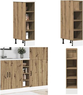 vidaXL Unterschrank Artisan-Eiche 20x44,5x81,5 cm Holzwerkstoff - Vidaxl