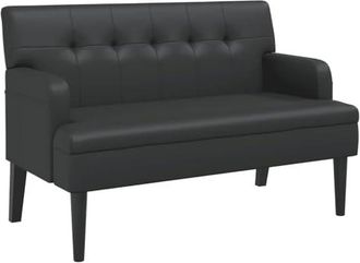 vidaXL Banc avec Dossier Noir 112x65,5x75 cm Similicuir