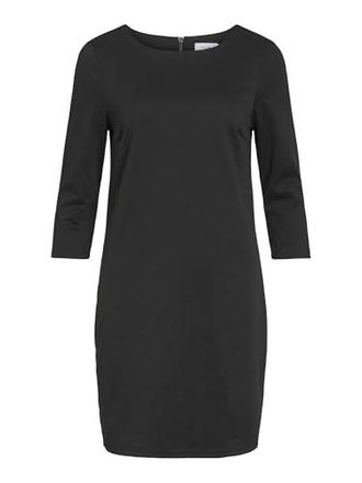 Vila Vila Robe courte pour femme &agrave; manches 3/4, Noir, L