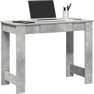 vidaXL Schreibtisch Betongrau 100x45x75 cm Holzwerkstoff Vidaxl