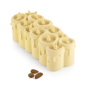 Silikomart | Moule en Silicone B&Ucirc;CHE LUMI&Eacute;RE, antiadh&eacute;sif, Lot de 1 Moule, Design 3D, 219 x 89 mm, h 75 mm, Volume 1,08 l, Made in Italy