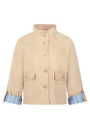 Cartoon Canvasjacke Damen mit aufgesetzten Taschen
