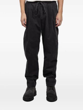 Hannes Roether drawstring pleated trousers - Grau