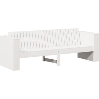 vidaXL Vidaxl - Gartensofa Wei&szlig; 185.5 x 60 x 62 cm Massivholz Kiefer