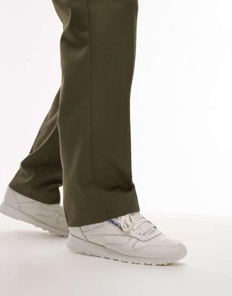 Reebok Baskets classiques en cuir - Blanc et bleu