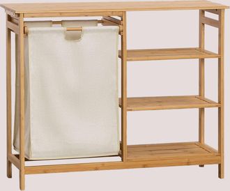 Sklum Regal mit W&auml;schekorb Cormac Bambus