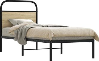 Generic Bettrahmen aus Ger&auml;ucherter Eiche, 90 X 200 cm, Langlebiges Holzwerkstoff, Matratze Separat Erh&auml;ltlich (80 x 200 cm)