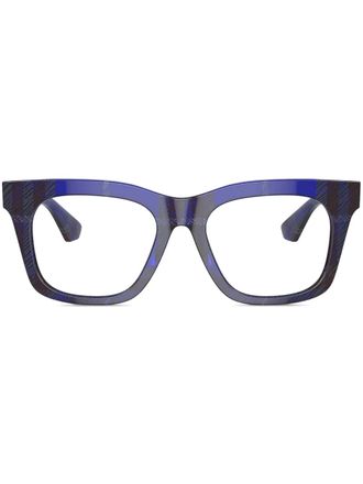 Burberry Sunglasses lunettes de vue à carreaux - Bleu