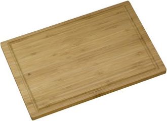 WMF Schneidebrett Bambus natur, 45 x 30 x 1,9 cm, Schneidebrett Holz, Bambus Brett, Holzbrett groß - Tranchierbrett mit Saftrille - Küchenbrett klingensch