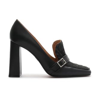 Kazar Schwarze Stiletto-Pumps mit Animal-Print-Akzenten.Dieses Produkt f&auml;llt gro&szlig; aus. - - Shoes - Damen - Schwarzk - 37 EU