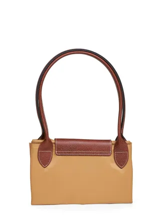 Longchamp Womens Shoulder Bag Le Pliage L Beige Polyamide