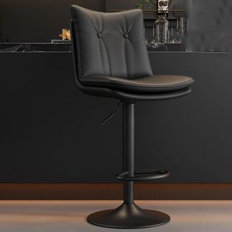 Generic GIZNXBA Barhocker Leder Drehbare Barstuhl In Thekenh&ouml;he Mit R&uuml;ckenlehne Drehbarer Fr&uuml;hst&uuml;ckshocker Tresenhocker K&uuml;che Mit Metallfu&szlig; Barhocker F&uuml;r Essz