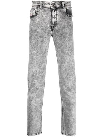 Diesel jean skinny &agrave; motif marbr&eacute; - Gris