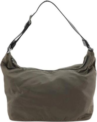 Prada Pre-owned Sac bandouli&egrave;re en nylon - Femme - Pre-owned - Brun - Taille: ONE Size