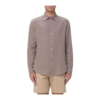 Emporio Armani Hemd aus Leinen und Baumwolle - - Shirts - Herren - Beige - XL