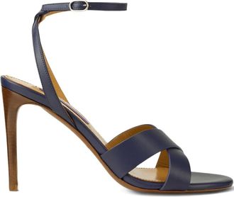 Ralph Lauren Collection Cleary Sandalen mit &uuml;berkreuzten Riemen - Blau