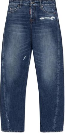 Dsquared2 Femme, Jeans, Bleu, Taille: 34 FR Loose Twst Jeans