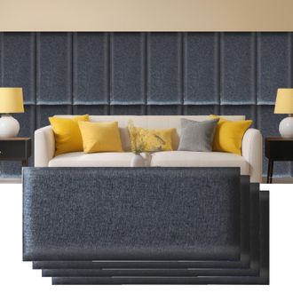 Generic Wandpaneele Abziehen und Aufkleben Selbstklebend 3D Antikollision Wandpaneele Paneele Tapete Kopfteilpaneele für Wohnzimmer Büro Schlafzimmer