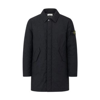 Stone Island Coat Long 7100002 0029 Noirmicro Reps - - Coats - Herren - Schwarzk - S