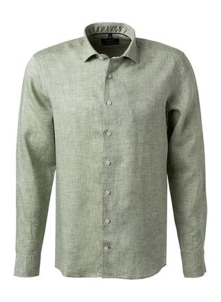 Olymp Herren Hemd grün Leinen