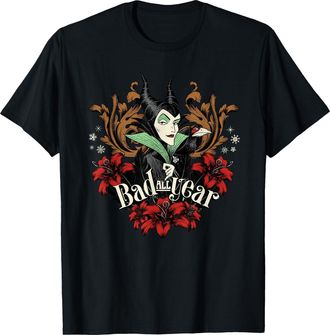 Disney Villains Holiday Christmas Maleficent Bad All Year T-Shirt