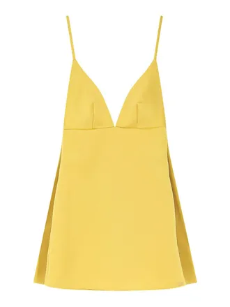 Elisabetta Franchi Robe Courte - Jaune Clair