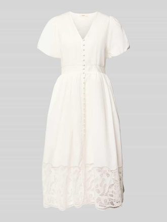 Suncoo Midikleid mit Loch-Stickerei Modell Cecily