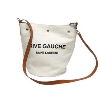 Saint Laurent unisex, Pre-owned, Blanc, Taille: ONE Size Sac bandoulière en toile Pre-owned