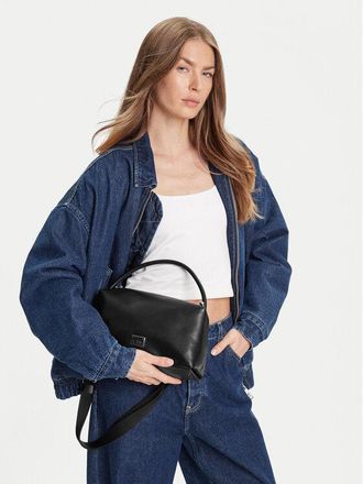 Tommy Jeans Handtasche Tjw American Cool Shoulder Bag AW0AW17531 Schwarz