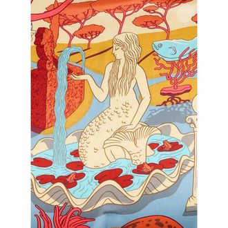 Inou&iuml;toosh Carr&eacute; de soie imprim&eacute; Jardin